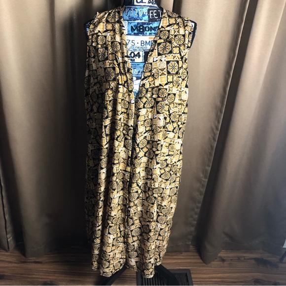 LuLaRoe | Tops | Lularoe Long Side Slit Joy Duster Tank Vest Flower ...